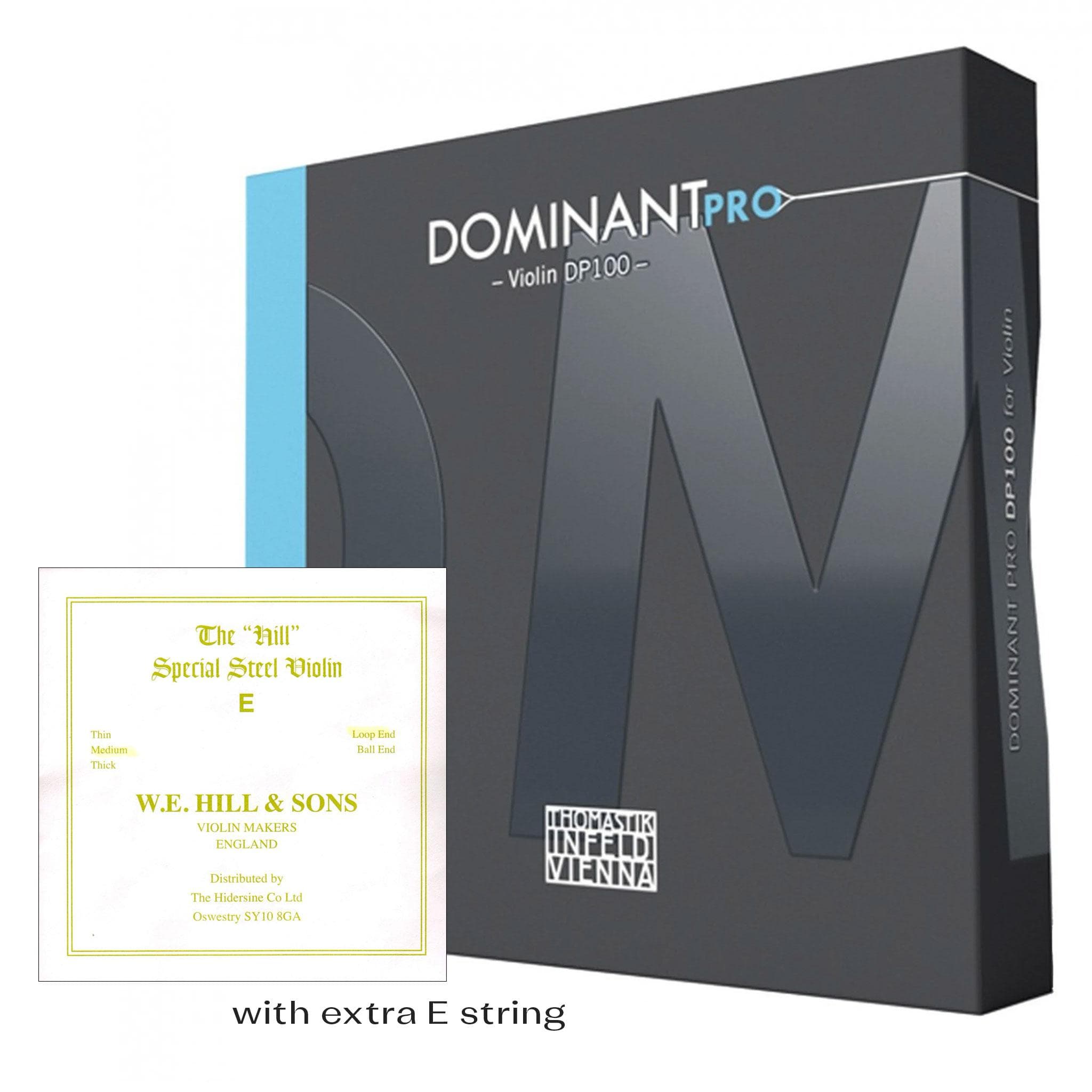 Custom Dominant Pro Violin Strings by Hill E at Shar