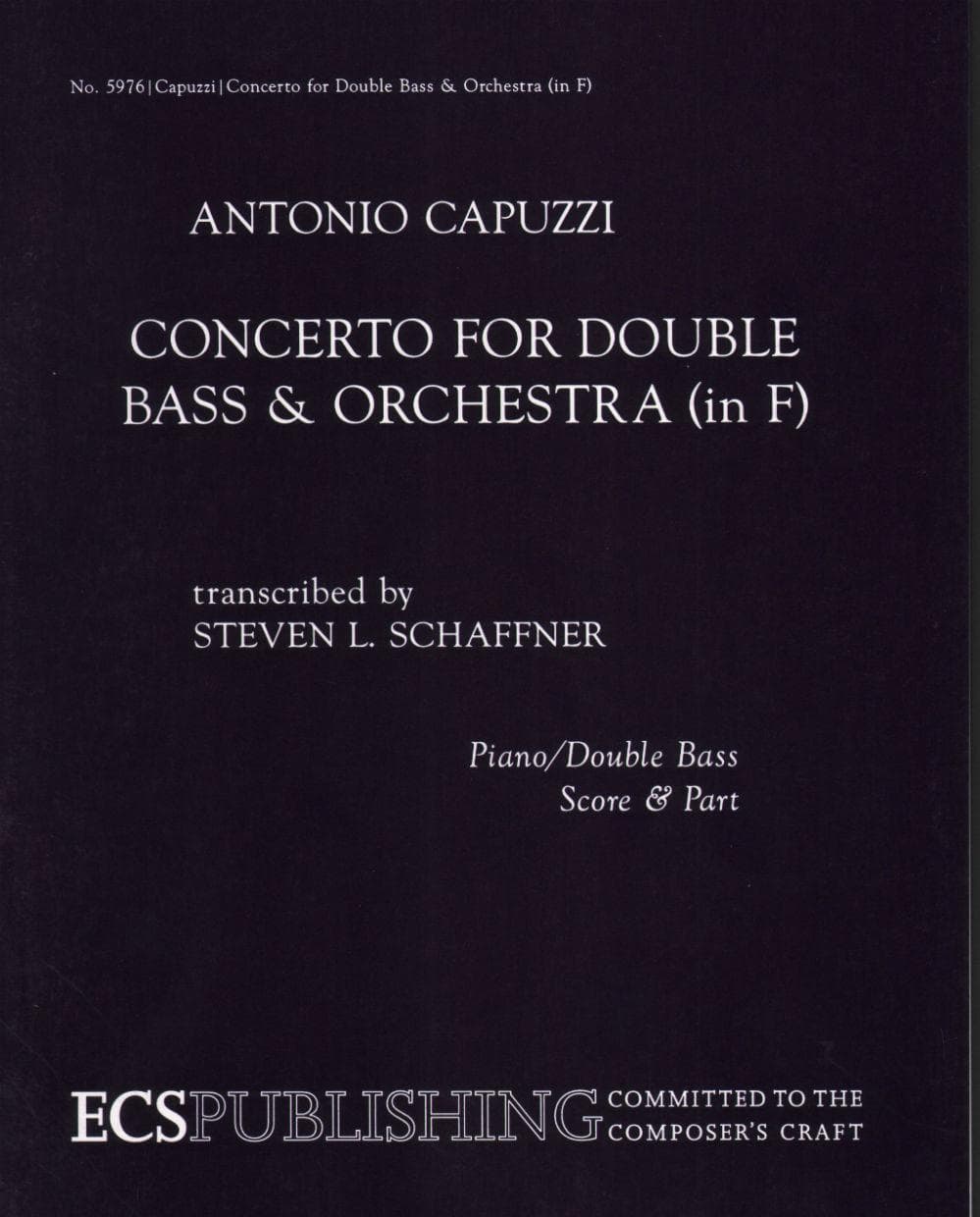Capuzzi Concerto Double Bass Sheet Music