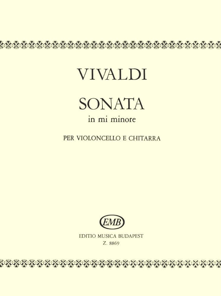 Vivaldi, Antonio - Sonata No 5 in e minor, RV 40 For Cello and Guitar