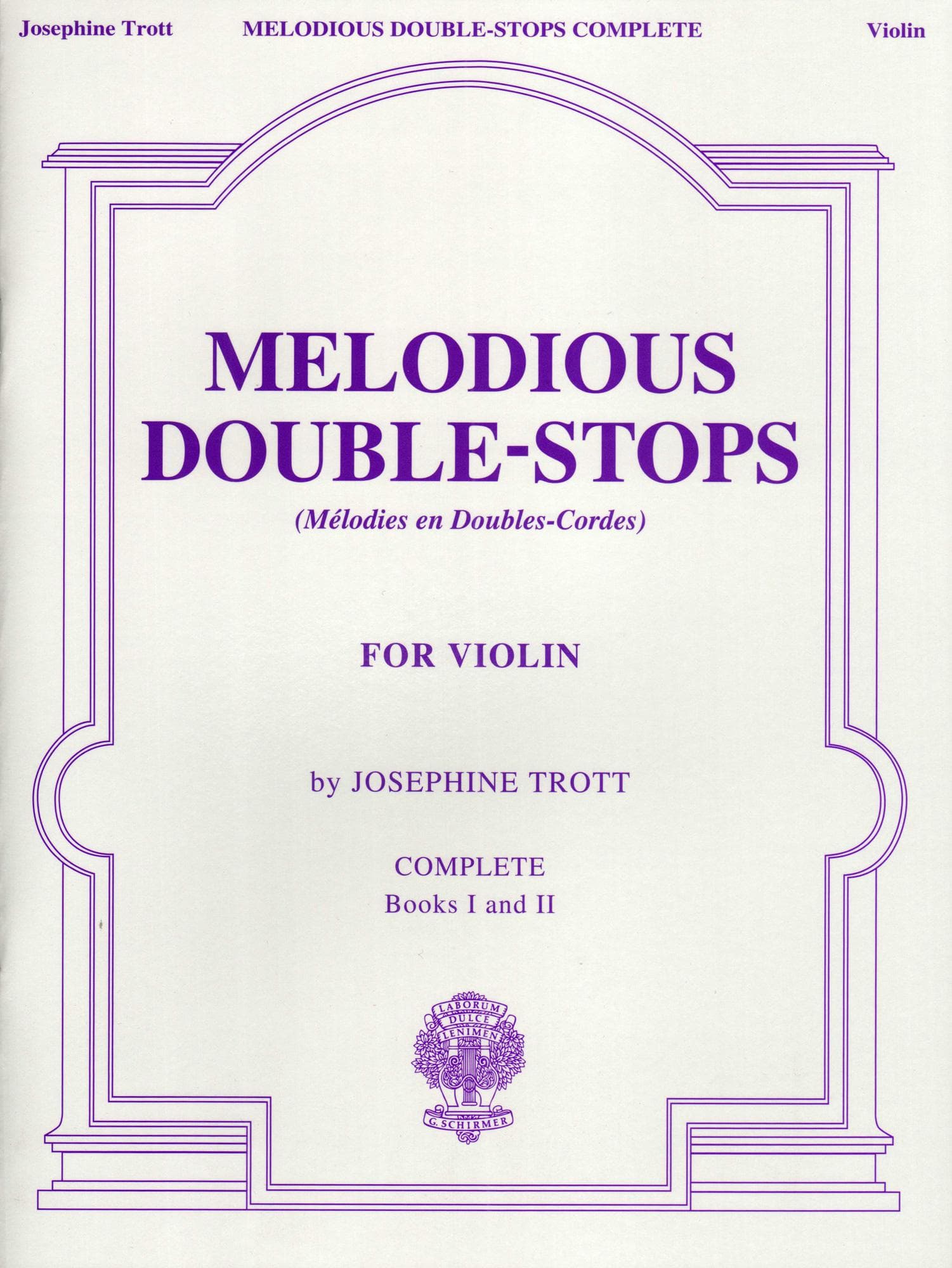 Trott - Melodious Double-Stops for Violin, Books 1 and 2 - Violin - pu