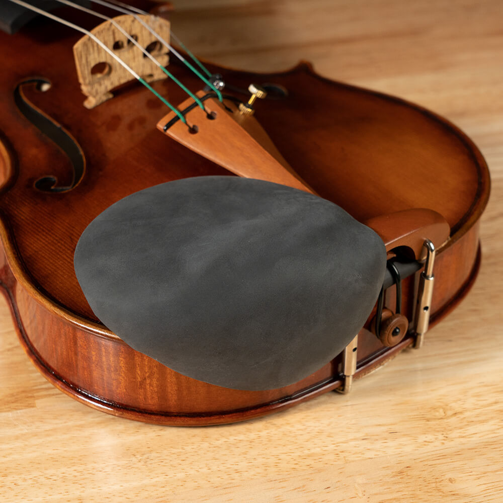Strad Pad Chinrest Cover - Medium - Ebony Velcro Attach