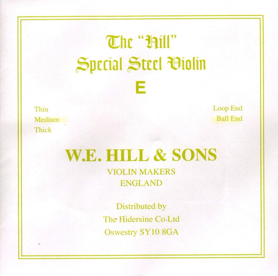 Premium Hill Violin E String - High-Quality Strings