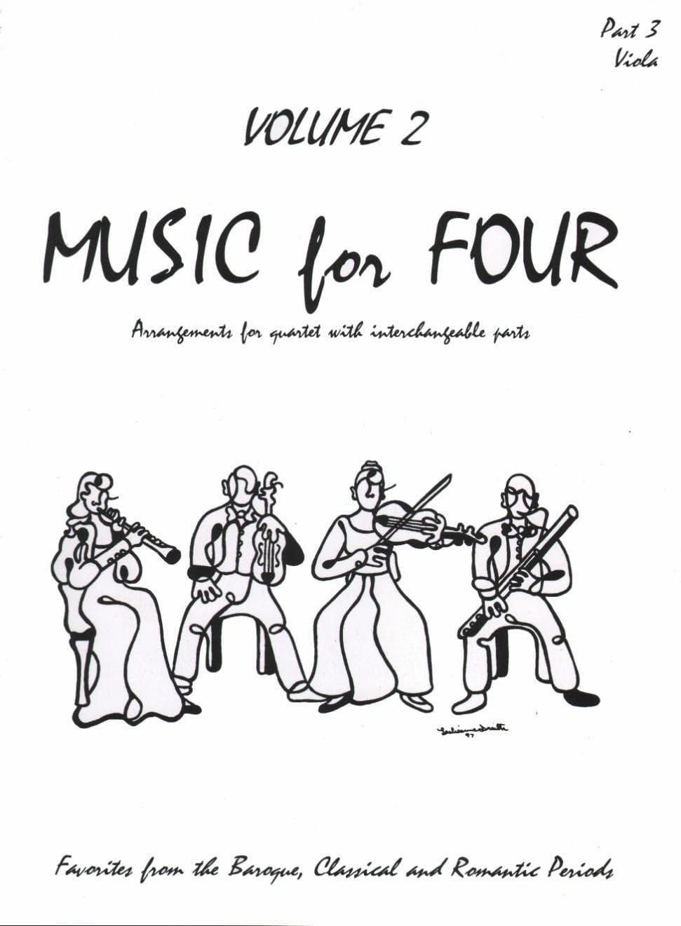 Music for Four, Volume 2 - Part 3 (Viola) - arranged by Daniel Kelley