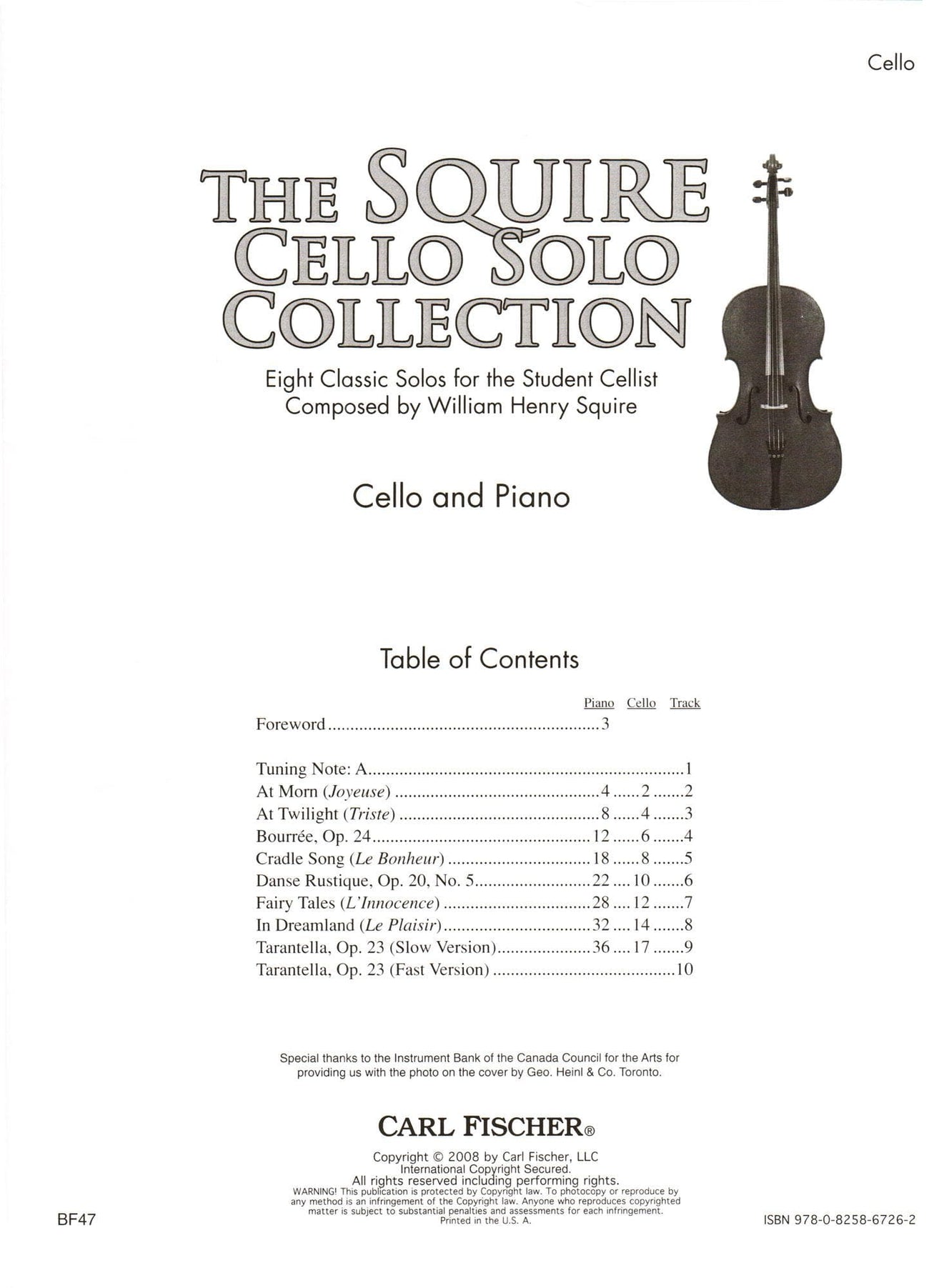 Cello Solo Collection: Beginner Sheet Music Book