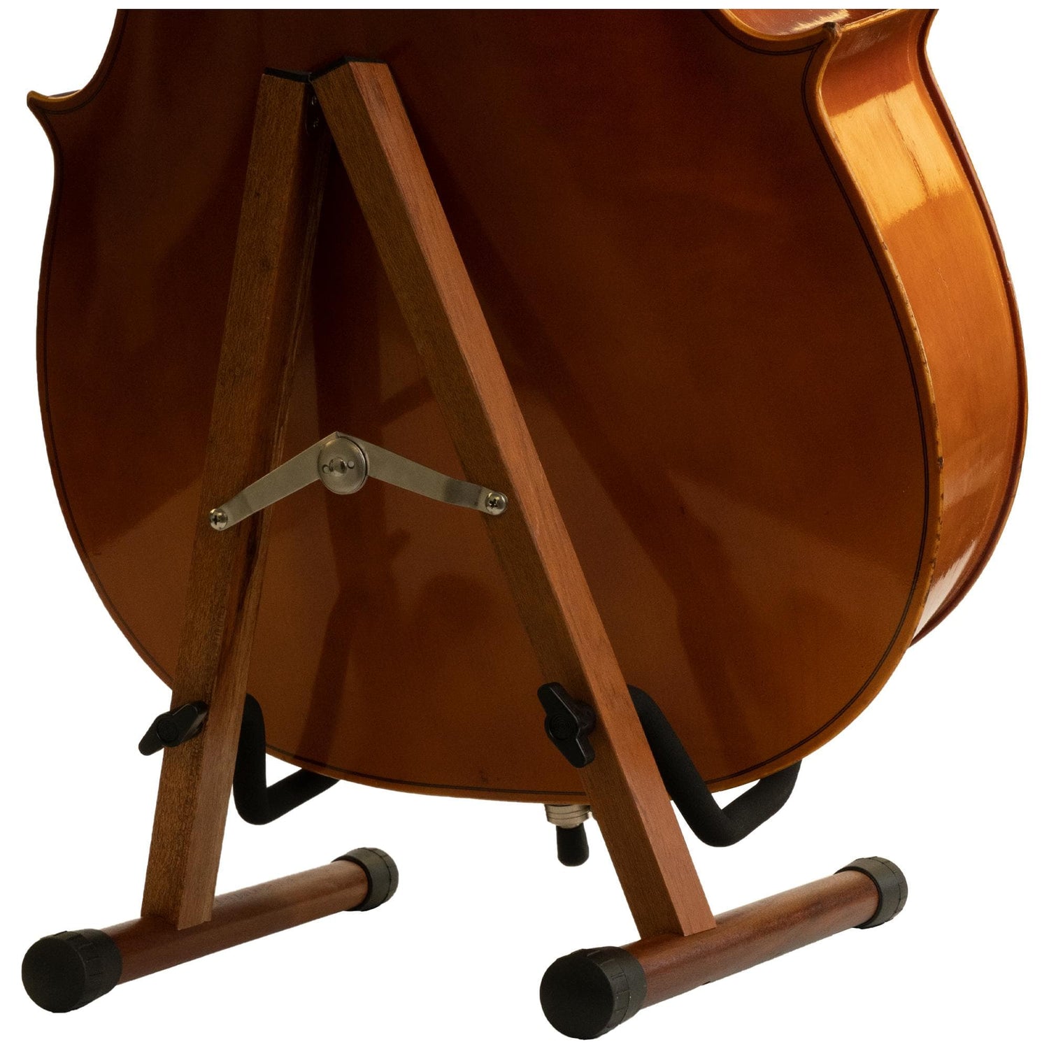 Collapsible Mahogany Cello Stand - Music Accessories for String Instruments
