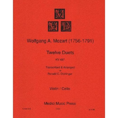 Mozart Duets K. 487 Violin Cello Sheet Music