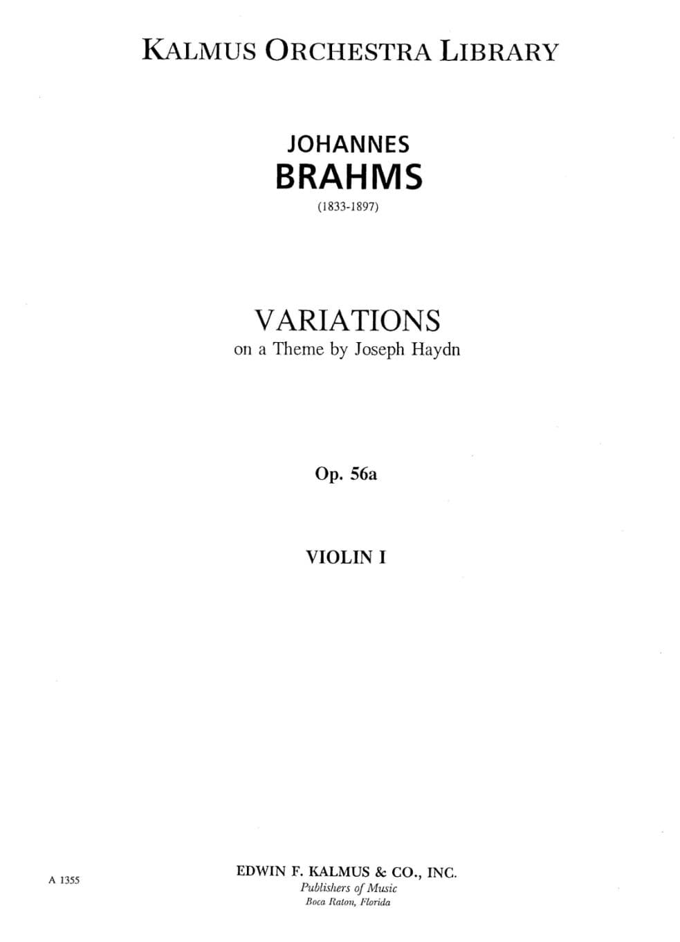Brahms' Haydn Variations Sheet Music