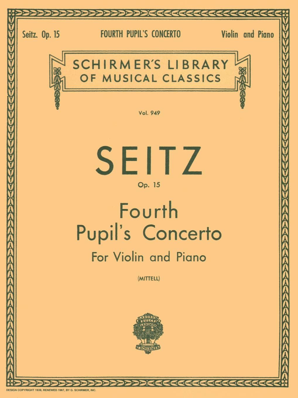Seitz Concerto No. 4: Beginner Violin Sheet Music