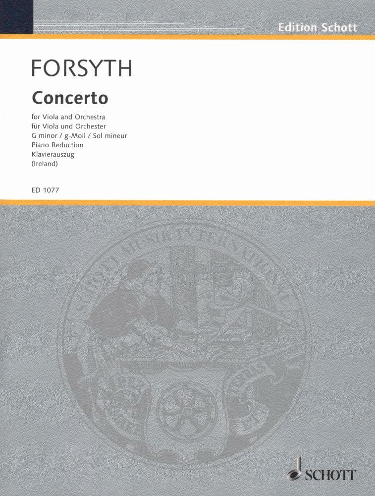Forsyth Viola Concerto G Minor Sheet Music