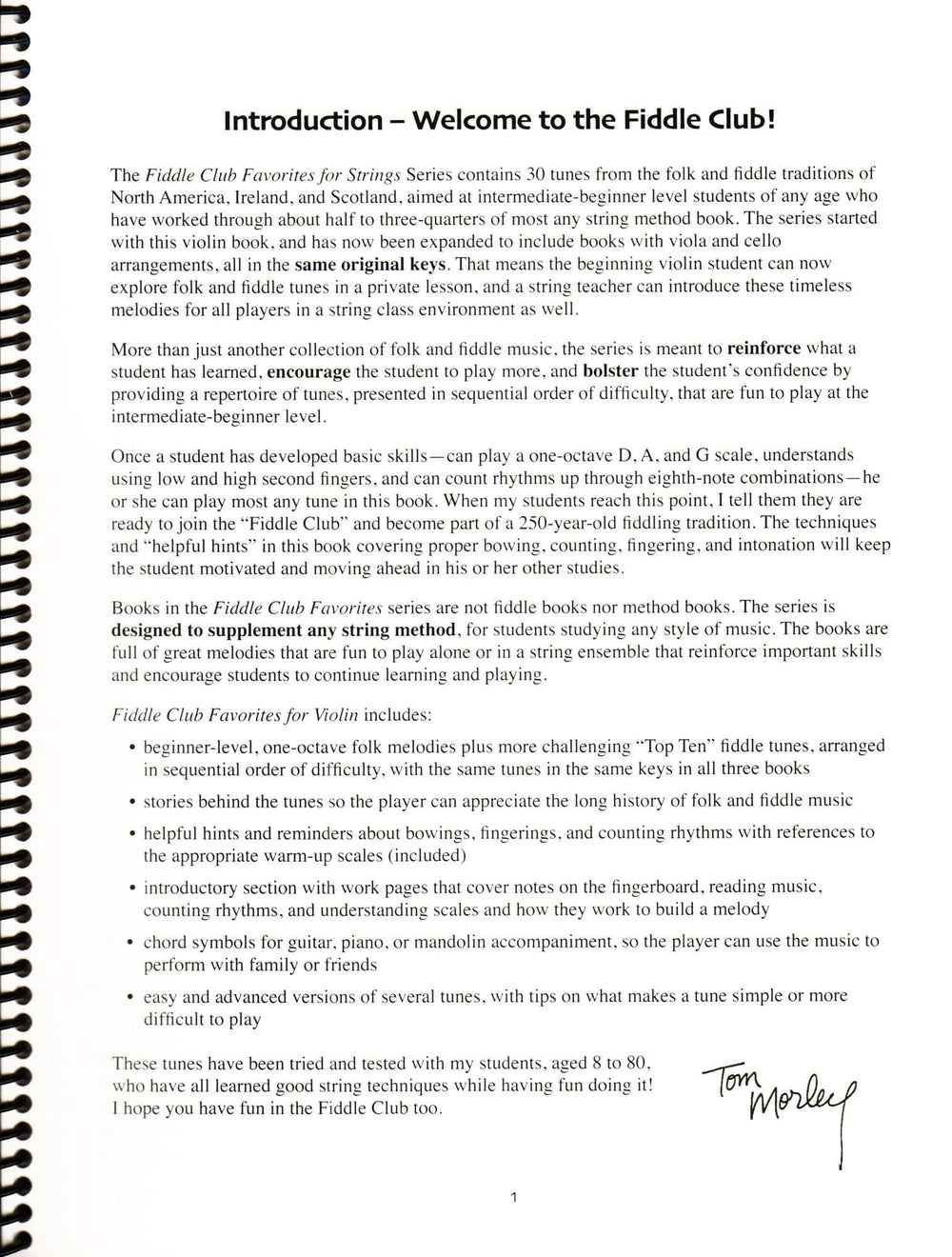 Morley Fiddle Club: Traditional Favorites & Sheet Music