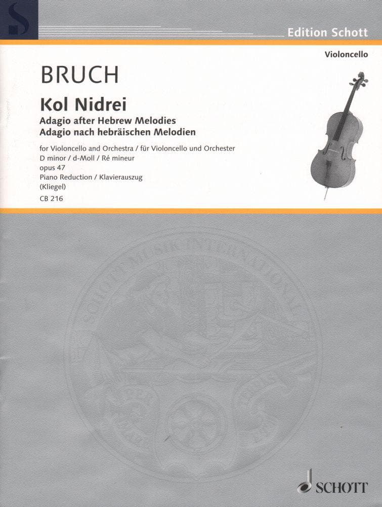 Bruch Kol Nidrei Cello Sheet Music
