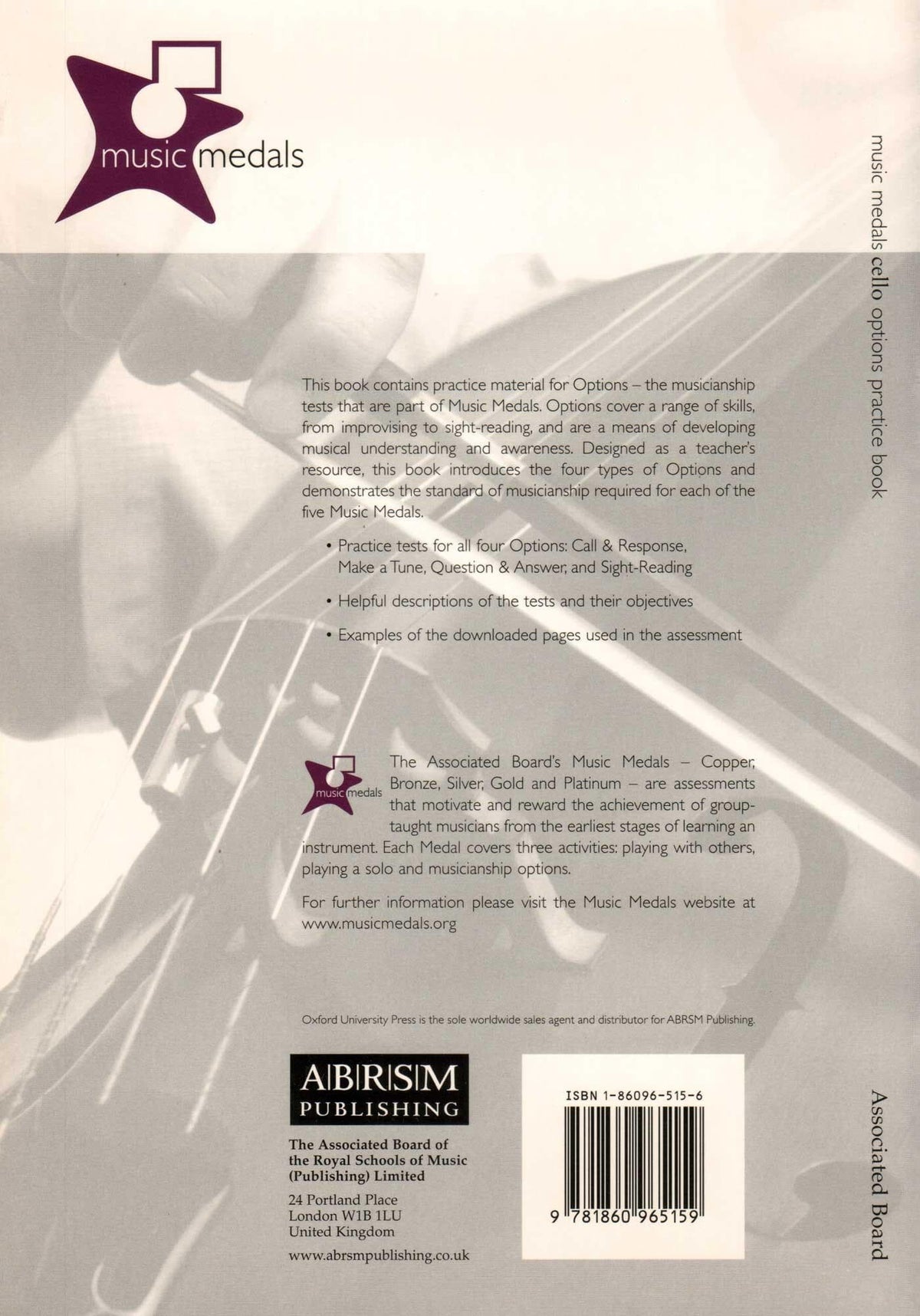 Cello Practice Book & Music Medals: String Education Options