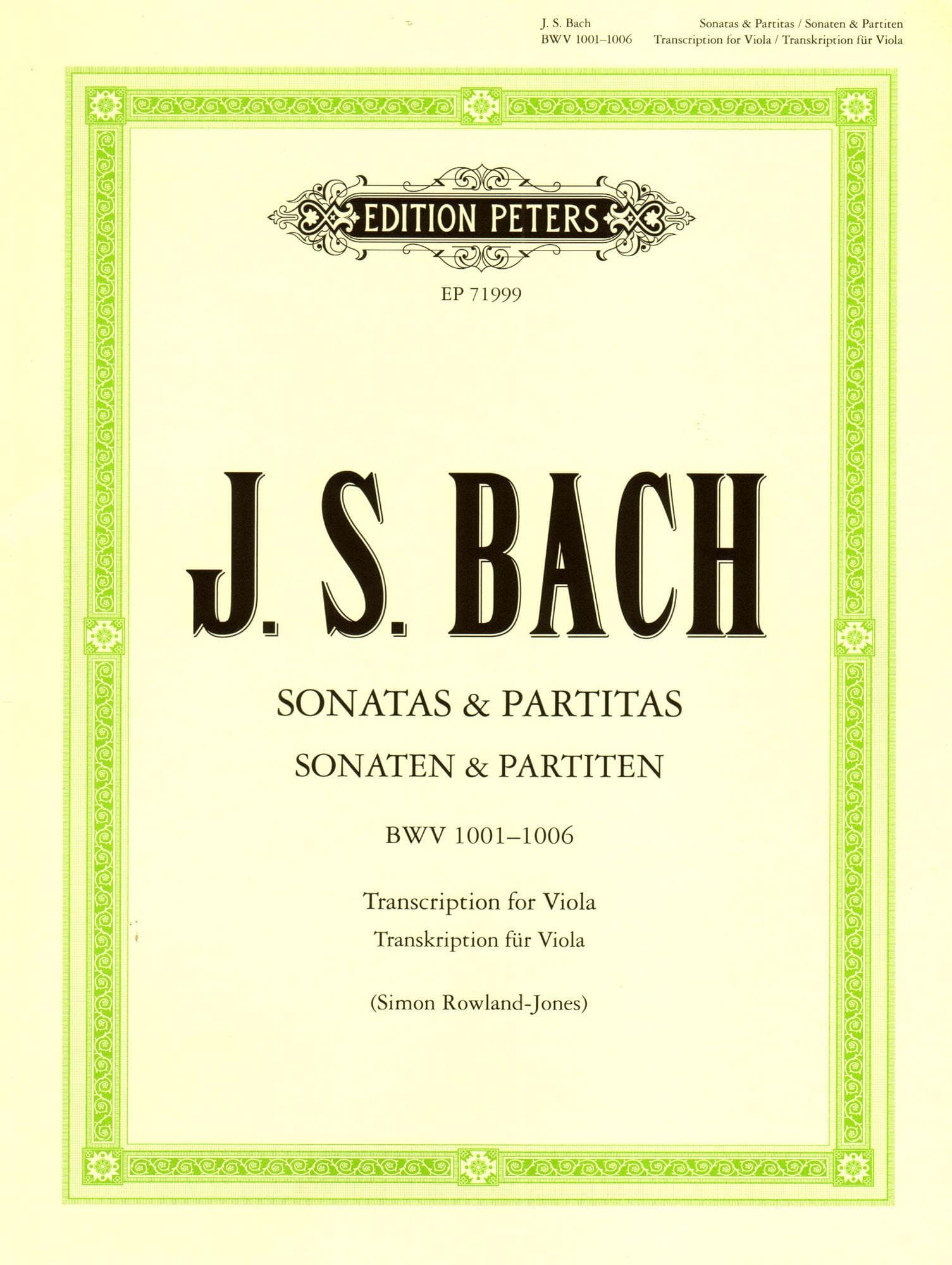 Bach Viola Sonatas & Sheet Music