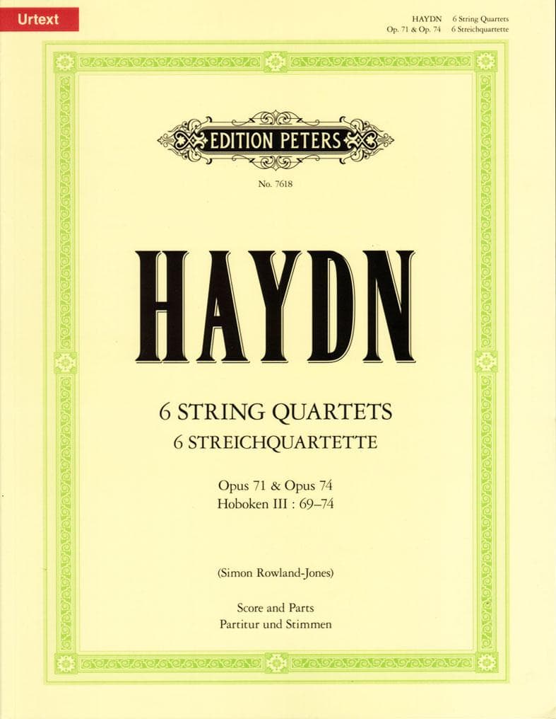 Haydn String Quartets Op. 71-74 Parts & Score