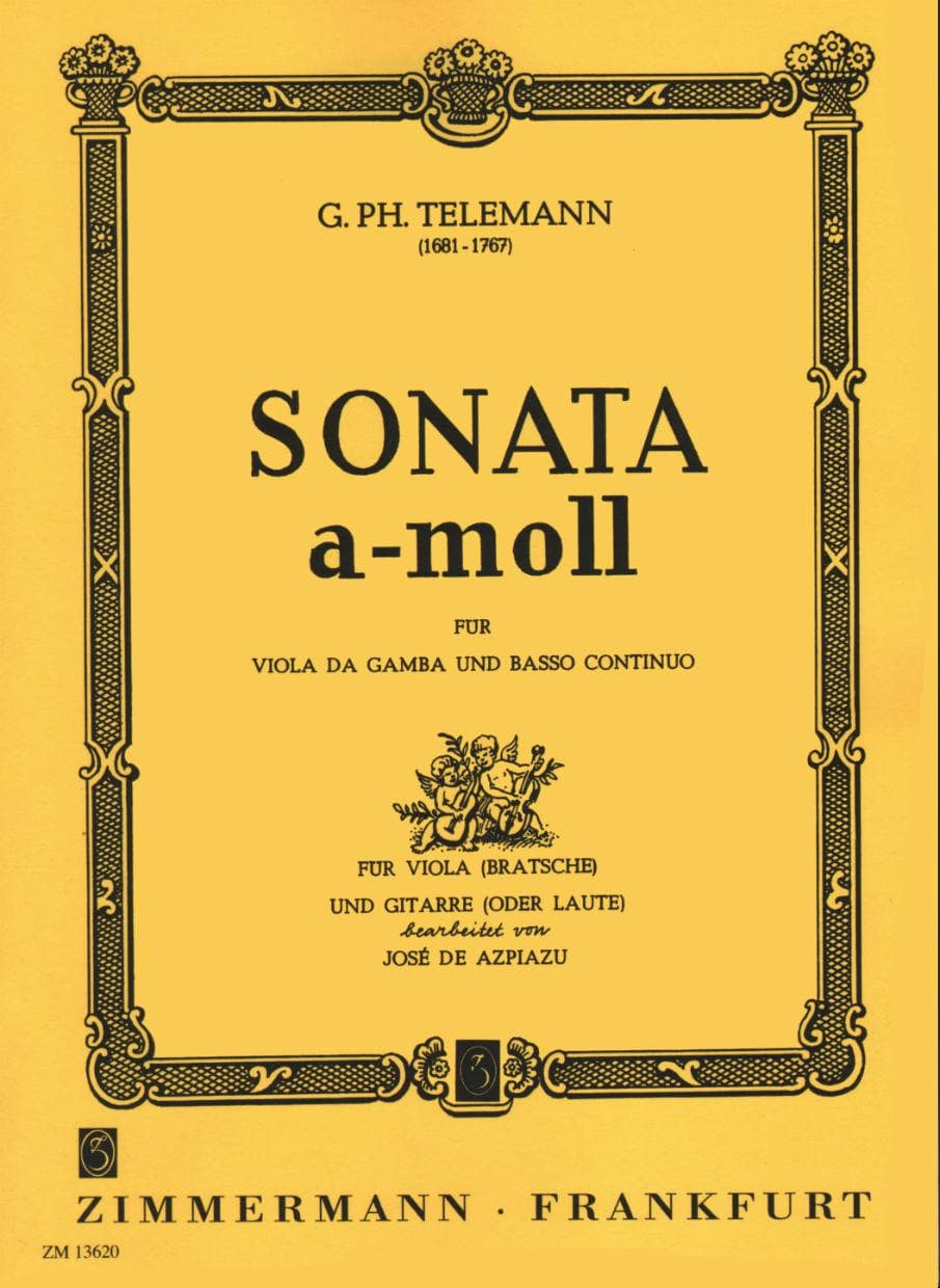 Telemann Sonata for Viola & Guitar Sheet Music