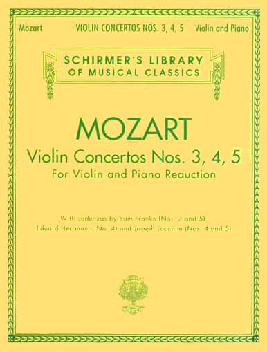 Mozart Violin Concerto Sheet Music for Piano