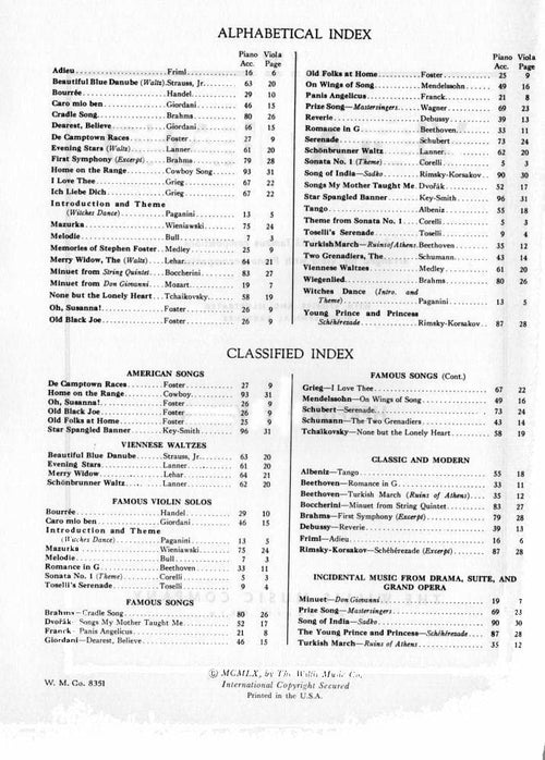 Famous Classical Violin Sheet Music for Music Education