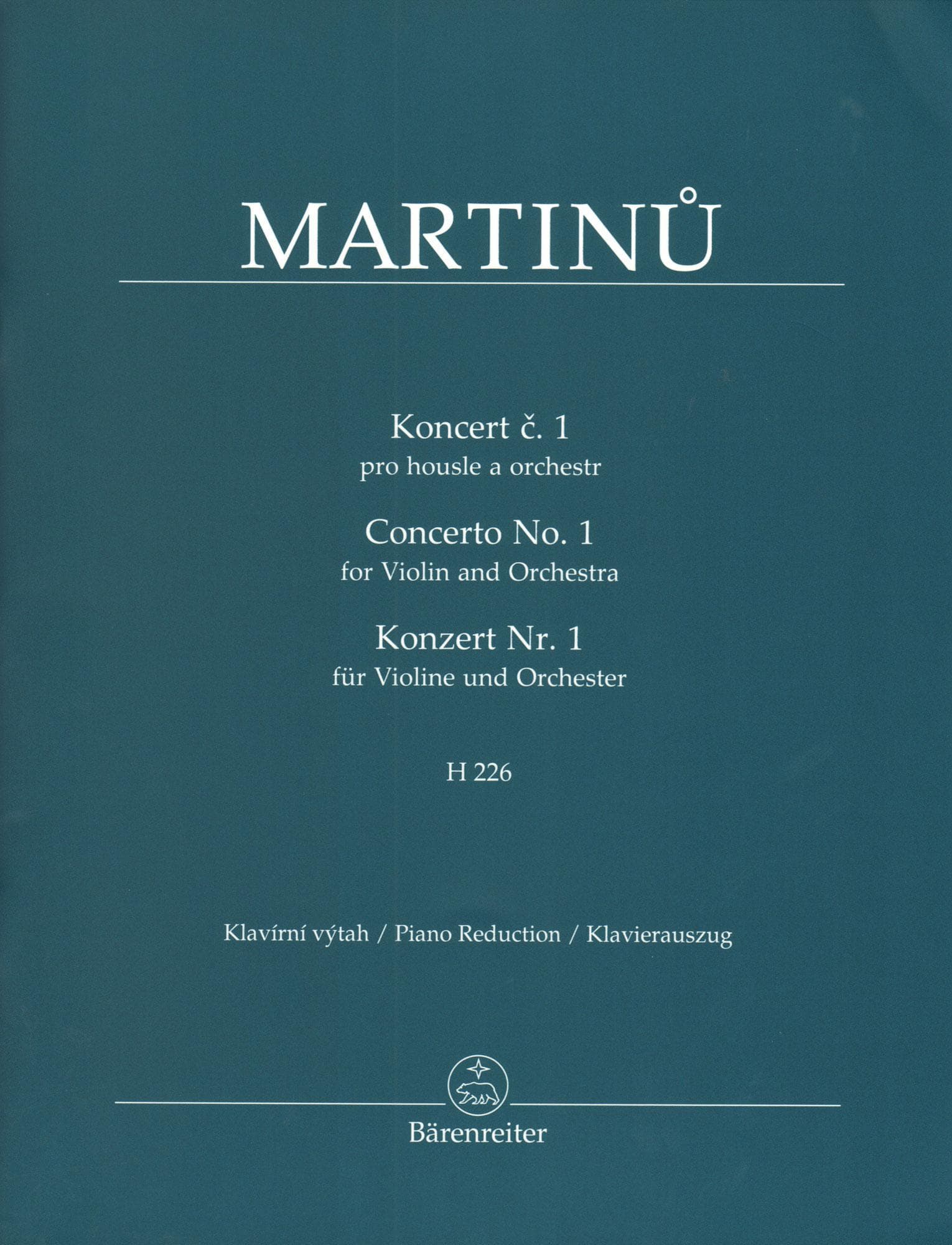 Martinu Violin Concerto Sheet Music - Classical Violin & Piano