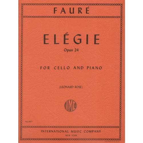 Faure Elegy Op. 24 Cello Sheet Music - Sharmusic Rose