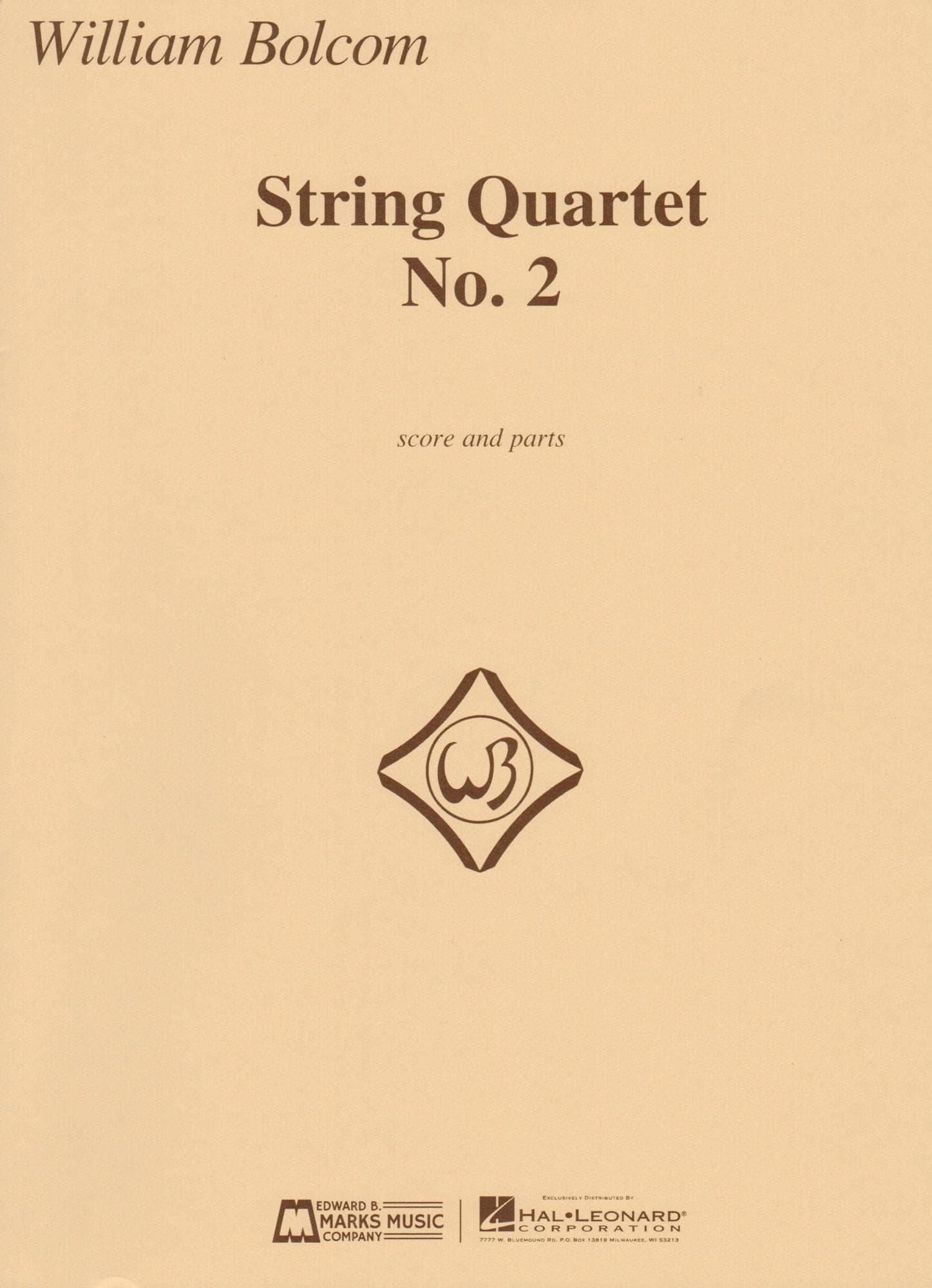 Bolcom String Quartet Score & Parts