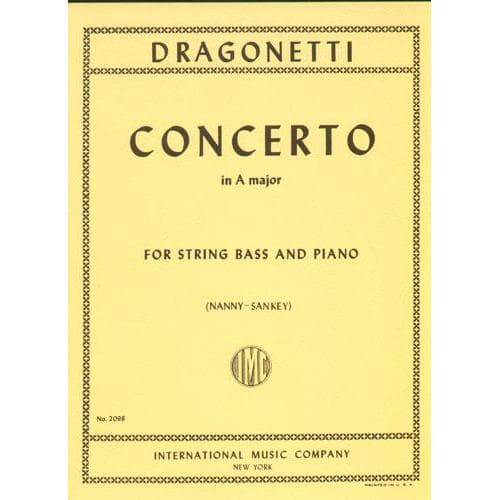 Dragonetti Concerto A Major Sheet Music Double Bass