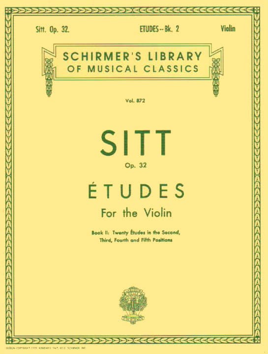 Sitt, Hans - 20 Etudes Second - Fifth Positions, Book 2 - Violin - pub