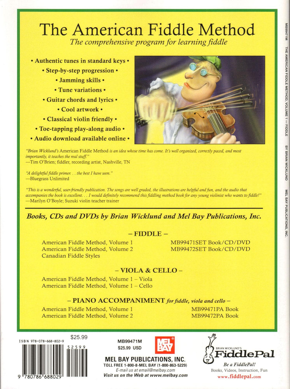 Wicklund, Brian - The American Fiddle Method, Volume 1 - Violin - Book