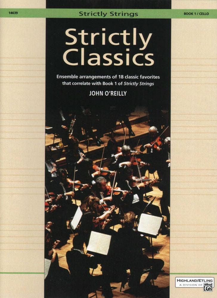 Classical Cello Sheet Music Book - O'Reilly Strictly Classics