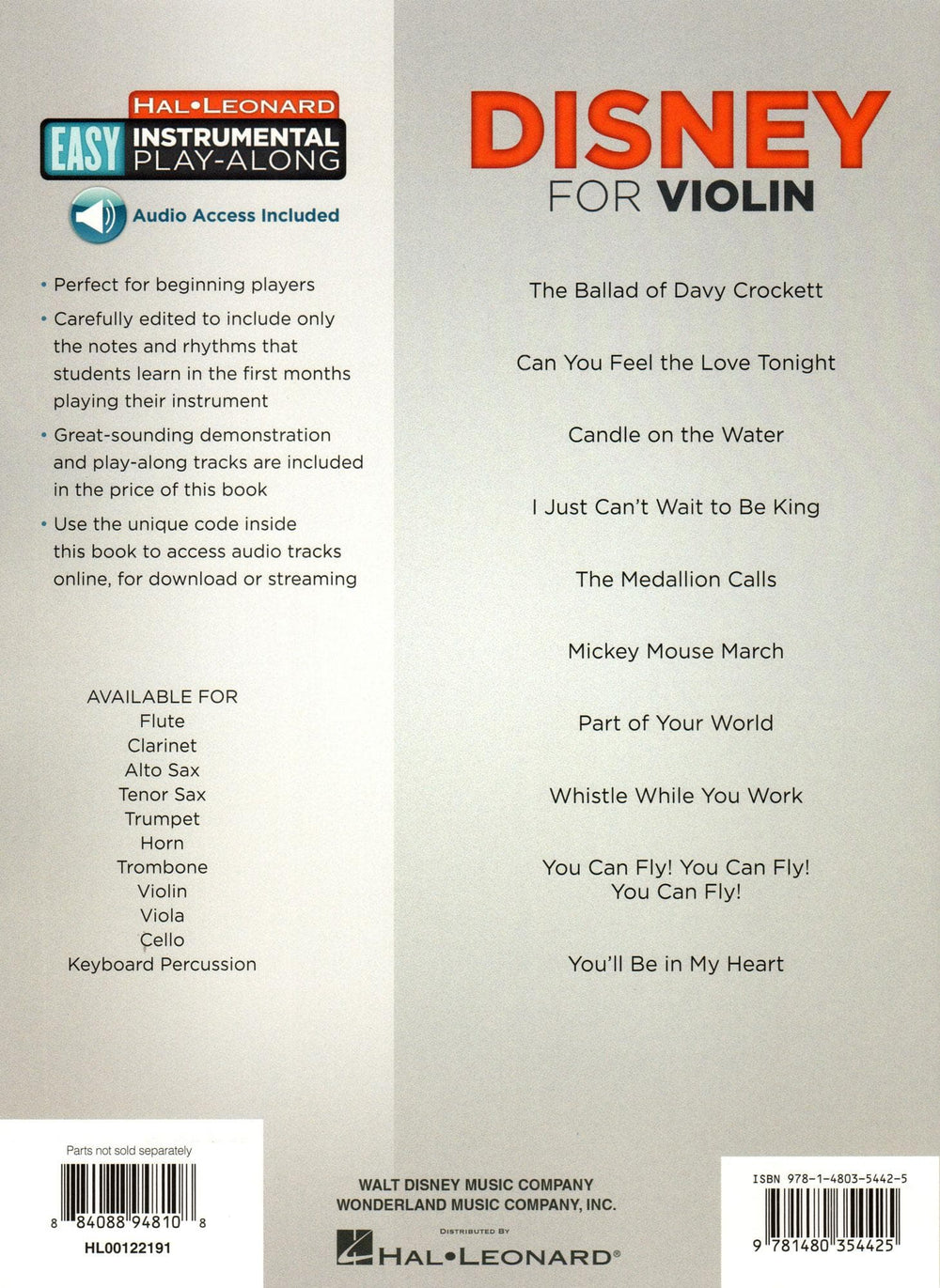 Disney Violin Sheet Music for Kids - Hal Leonard Beginner Music