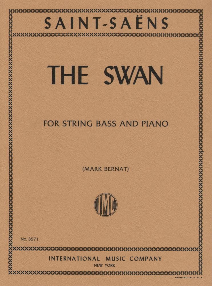 Double Bass Sheet Music: Saint-Saens' The Swan with Piano Accompaniment