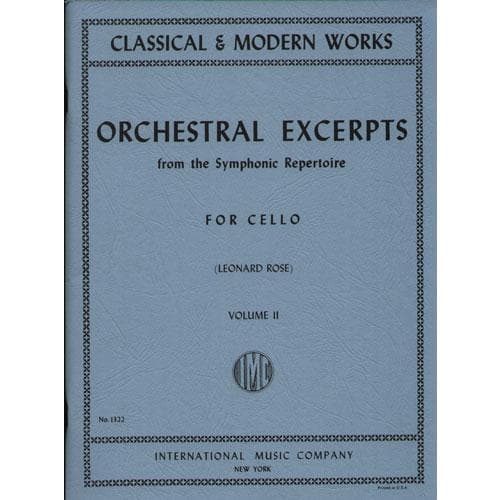 Orchestral Excerpts for Solo Cello Vol. 2 Sheet Music - Music Education