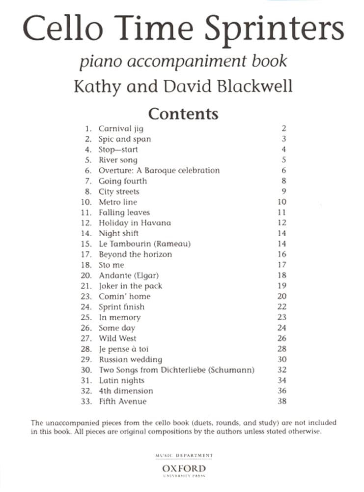 Cello Time Piano Accompaniment & Sheet Music