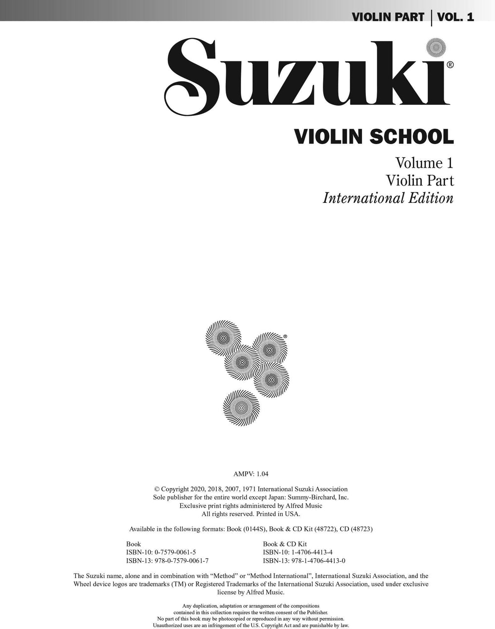 Suzuki Violin School Vol. 1 Book & CD