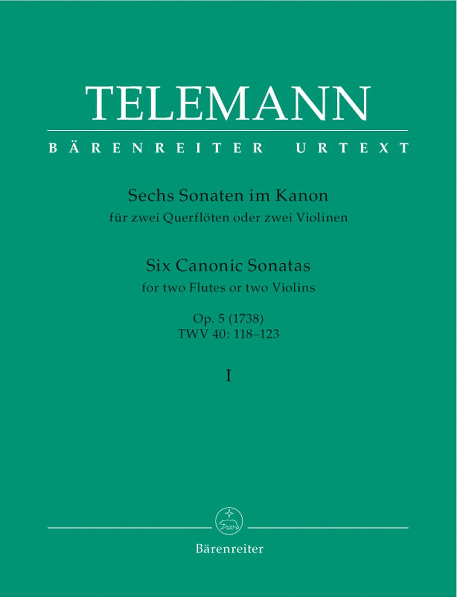 Telemann Canonic Sonatas Vol. 1 Sheet Music