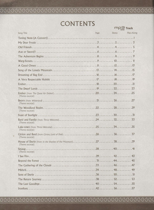 Hobbit Sheet Music & Soundtrack